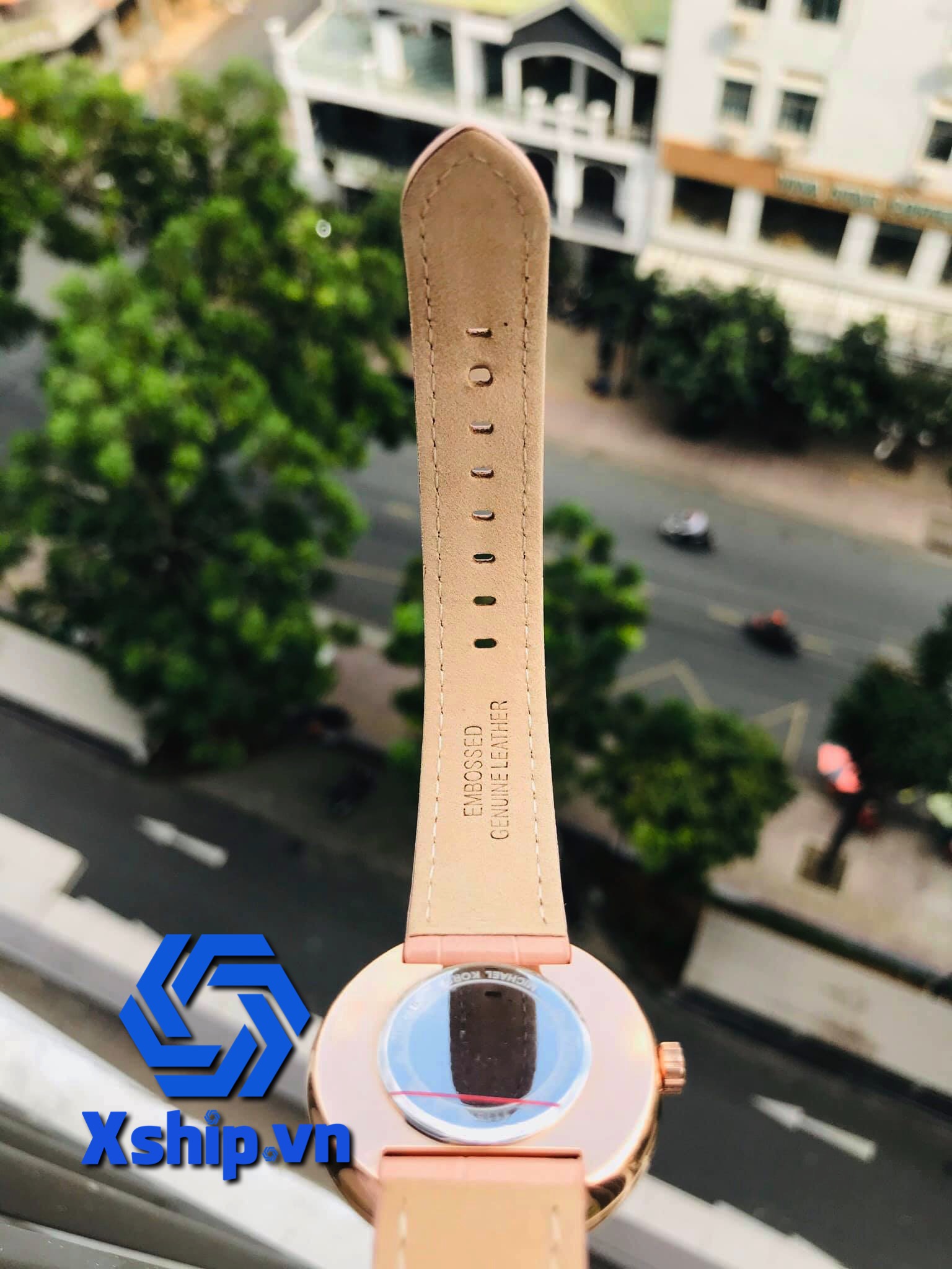 Michael Kors MK2718 Womens Courtney Rose Gold-Tone and Blush Croco ...