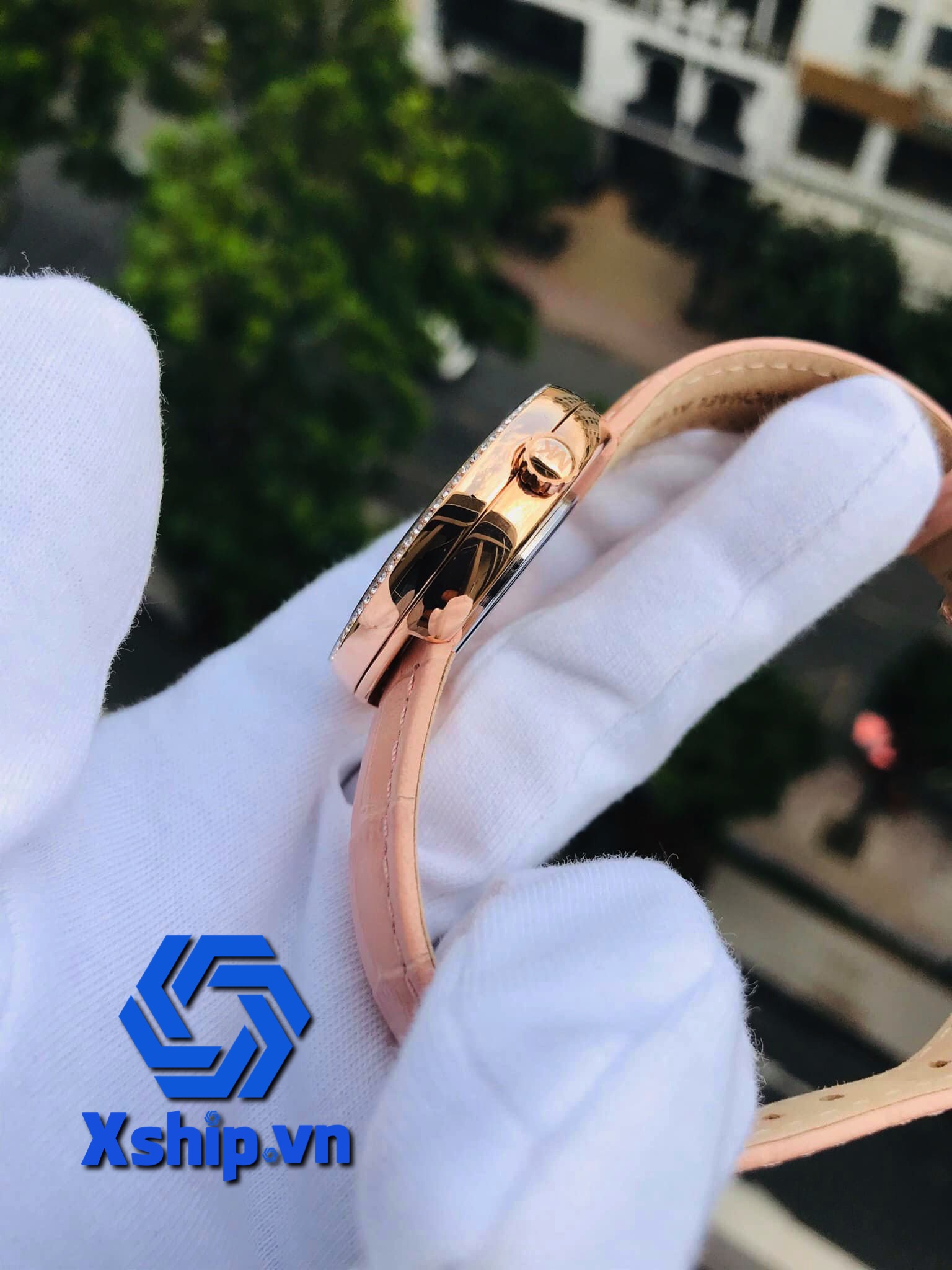 Michael Kors MK2718 Womens Courtney Rose Gold-Tone and Blush Croco ...