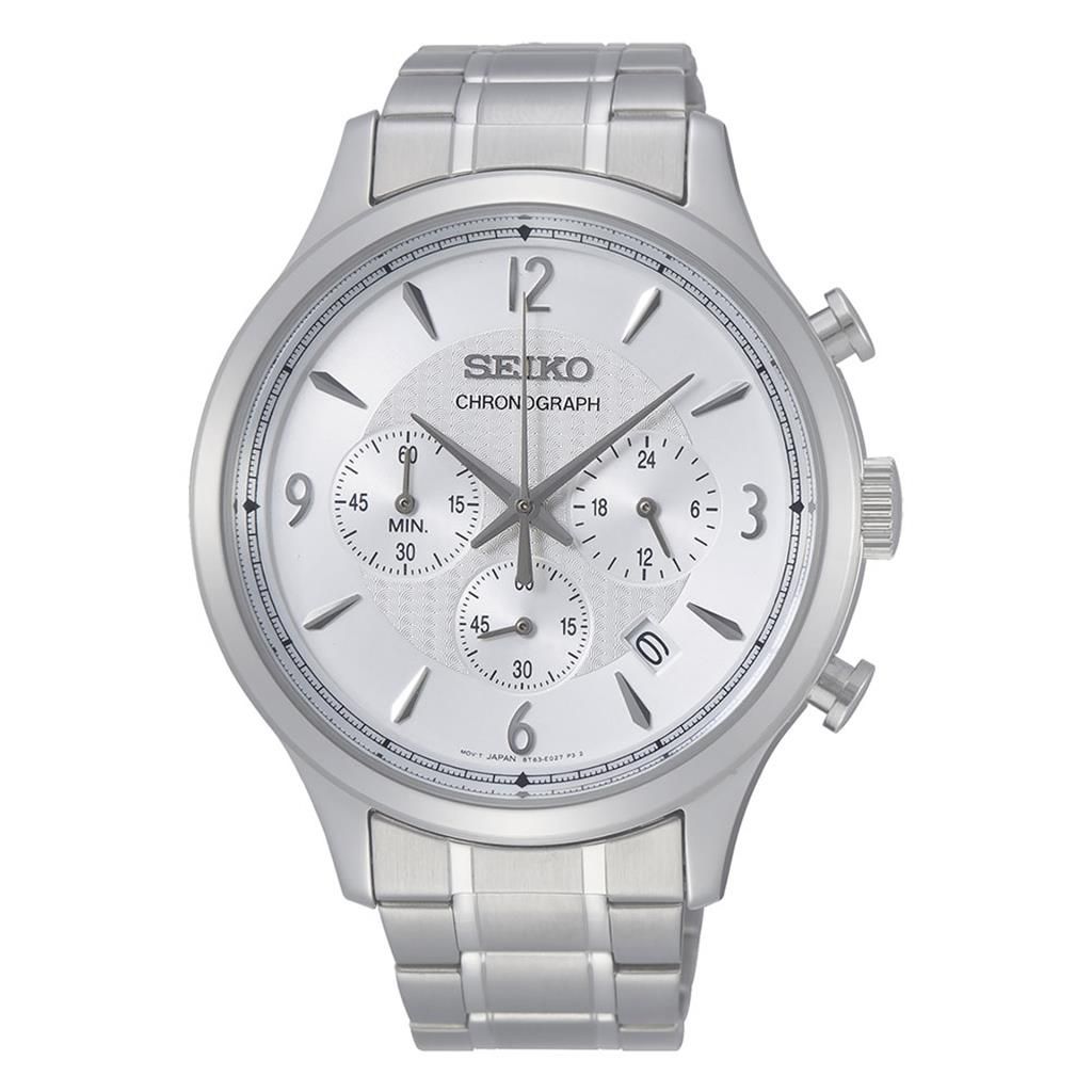 Seiko Chronograph Silver Dial Men Watch SSB337P1